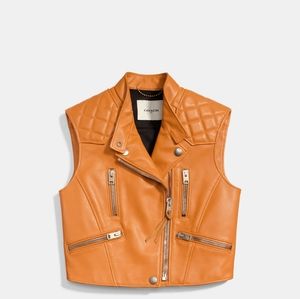 Coach | Jackets & Coats | Coach 941 Leather Surf Biker Vest In ...